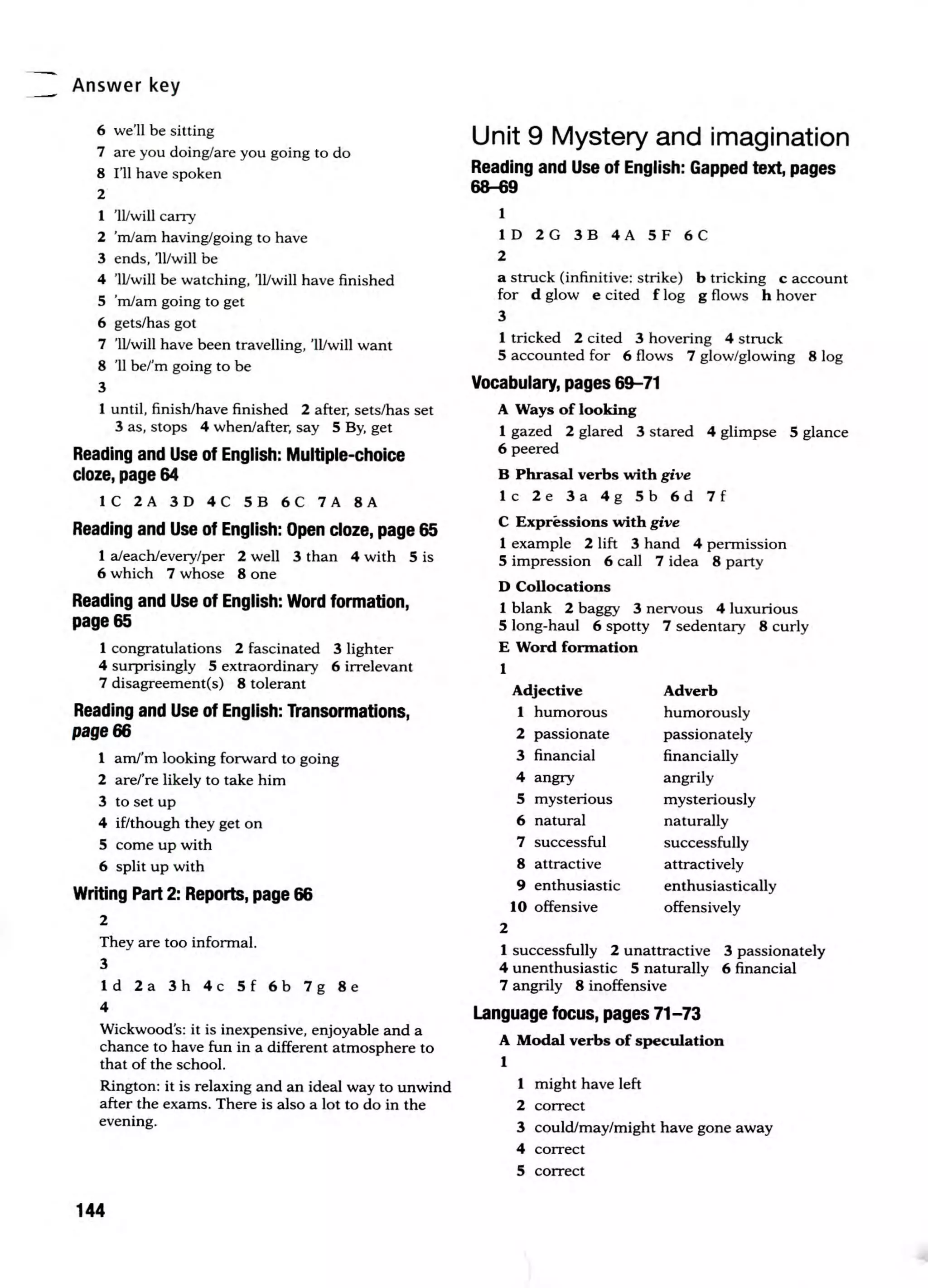 ready for first workbook answerkey | PDF