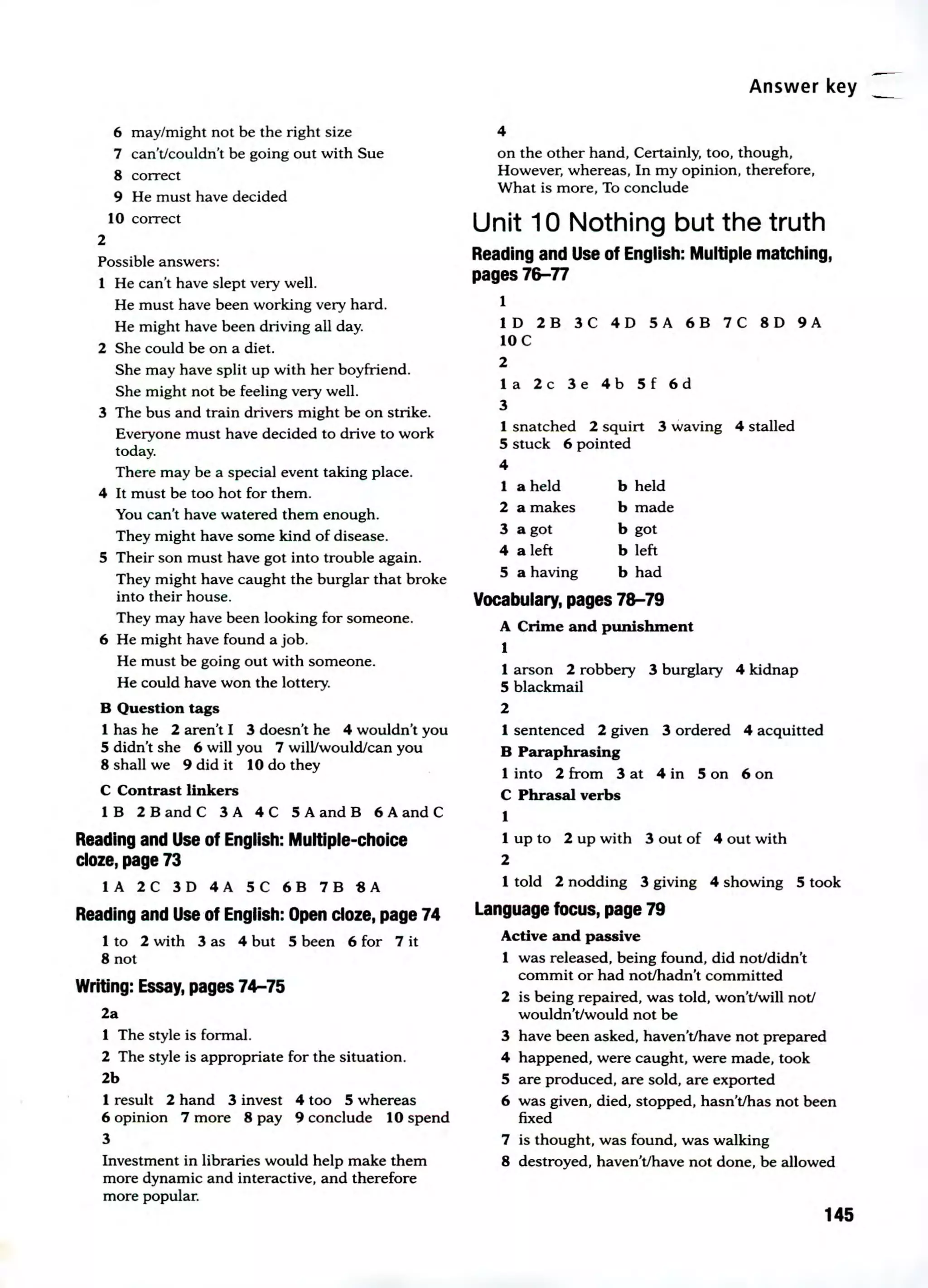 ready for first workbook answerkey | PDF