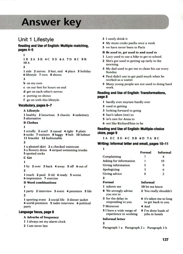 Exam 3 Review Answer Key Exam 3 Review Answer Key