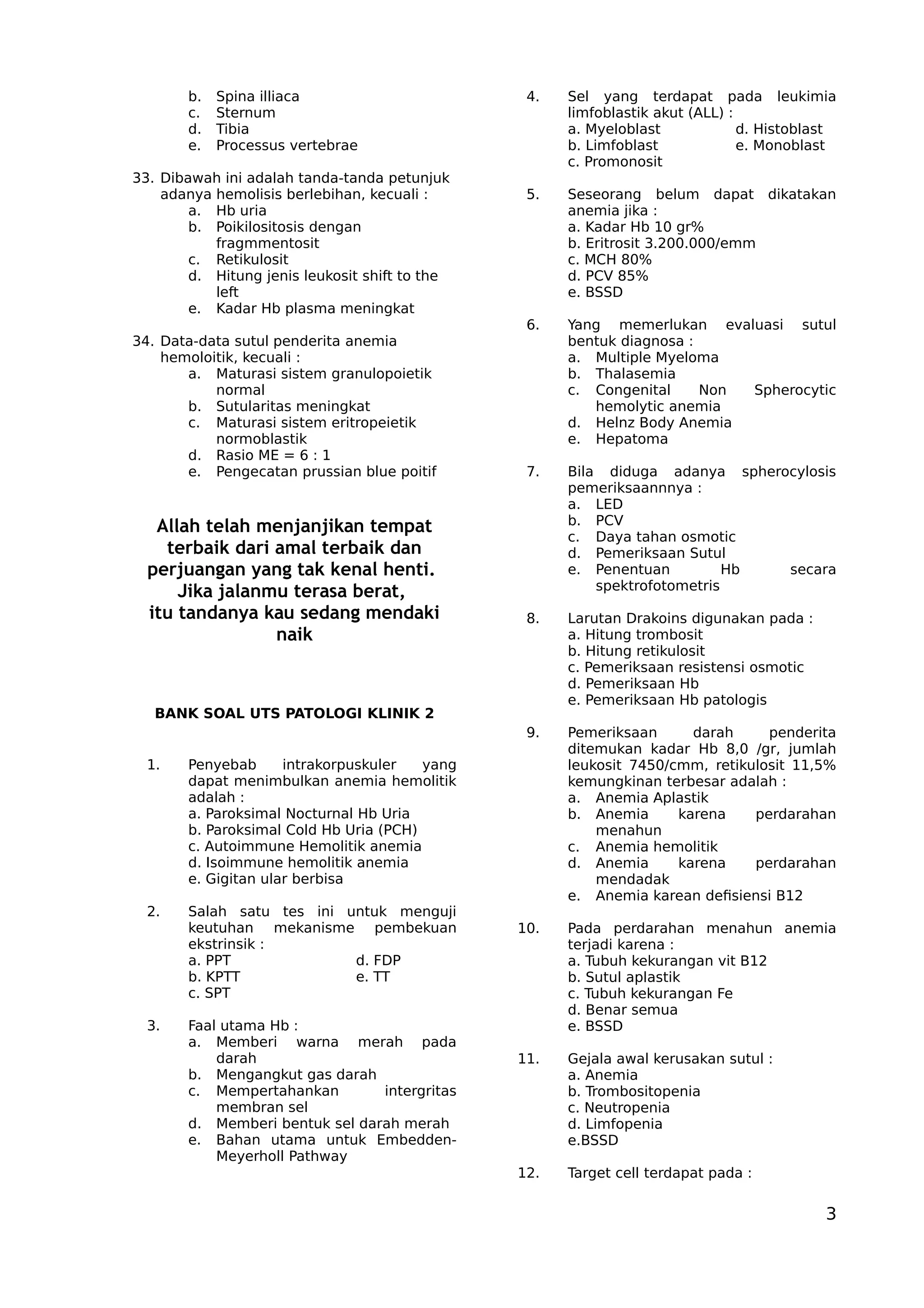 Doku.pub bank soal-patologi-klinik | PDF