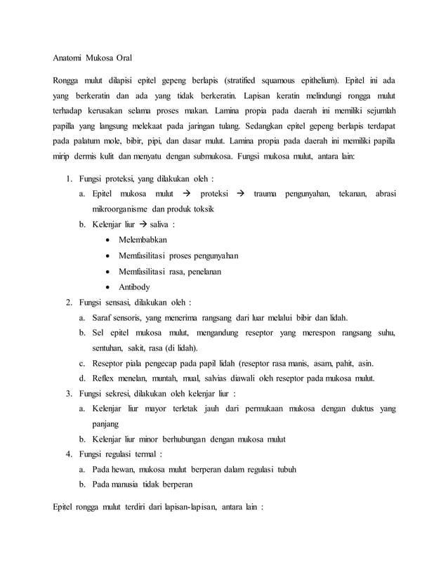 Dokumen.tips anatomi mukosa-oral | DOCX
