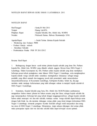 contoh notulen eds - Sebastian Jones