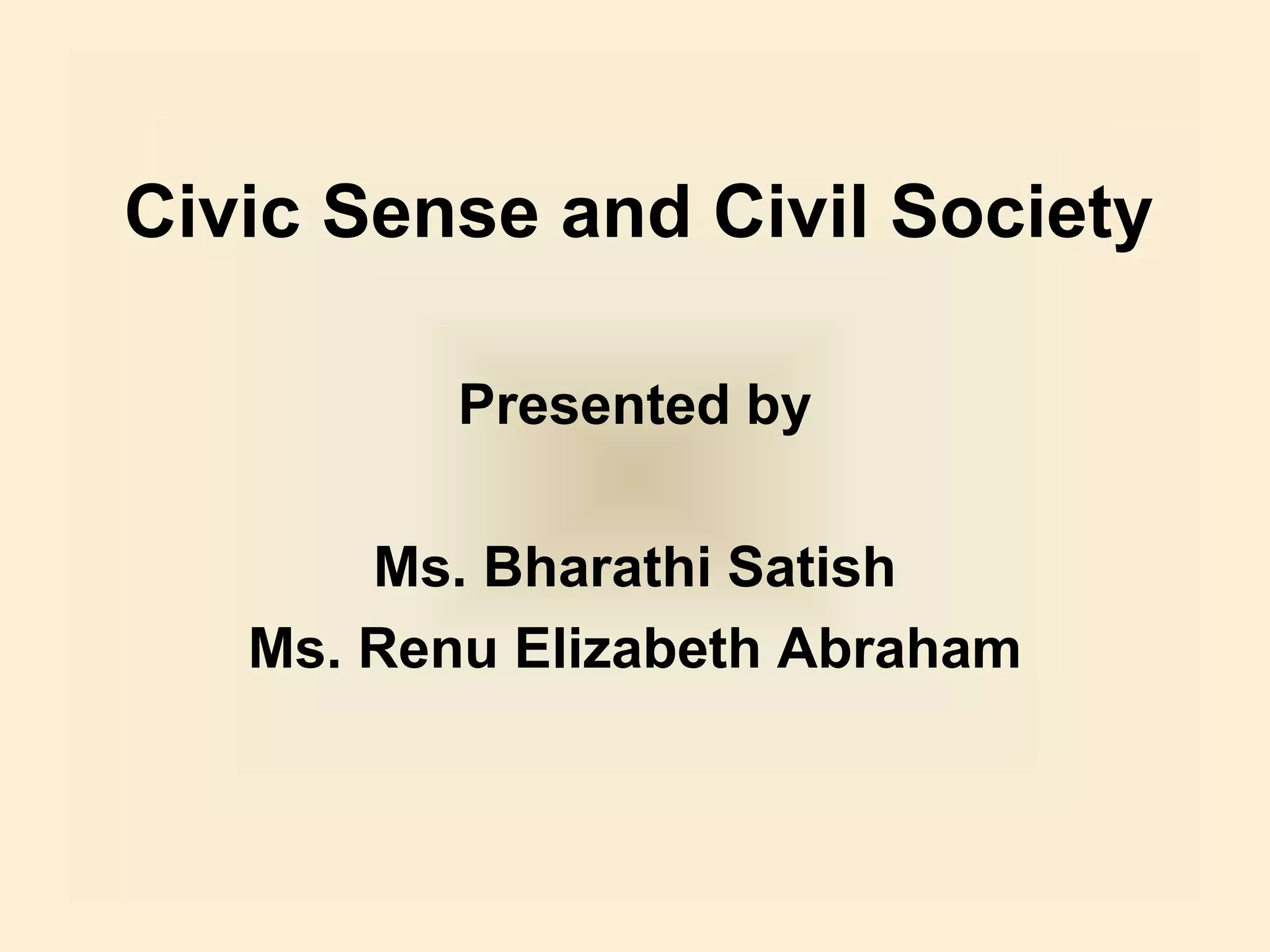 civic sense | PPT