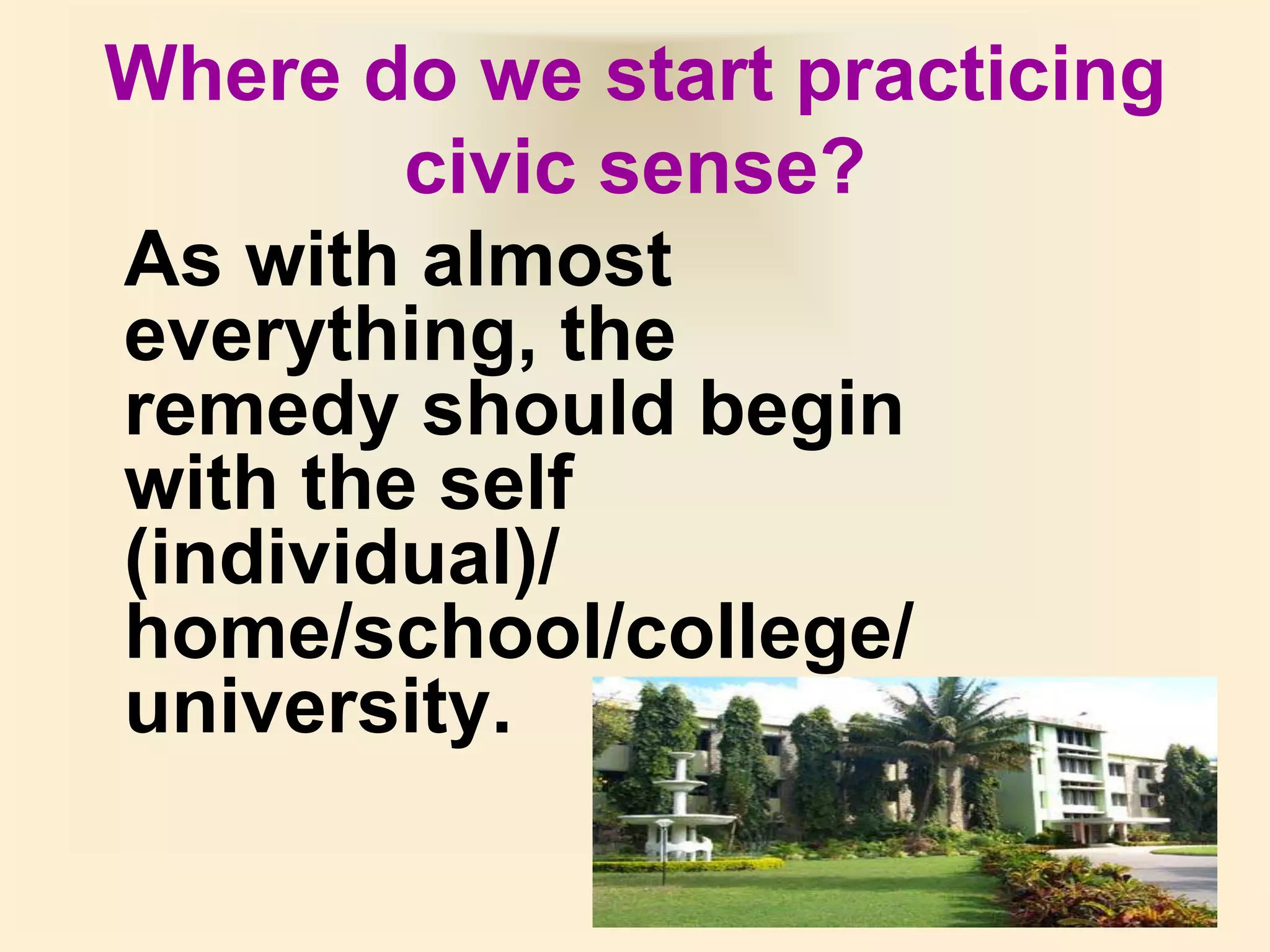 civic sense | PPT