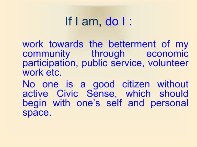 civic sense | PPT | Non-Profit Organizations | Industries