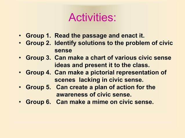 civic sense | PPT | Non-Profit Organizations | Industries