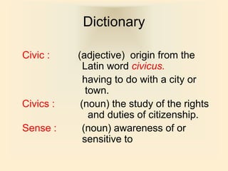 civic sense | PPT