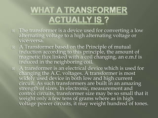 transformers ppt class 12 | PDF