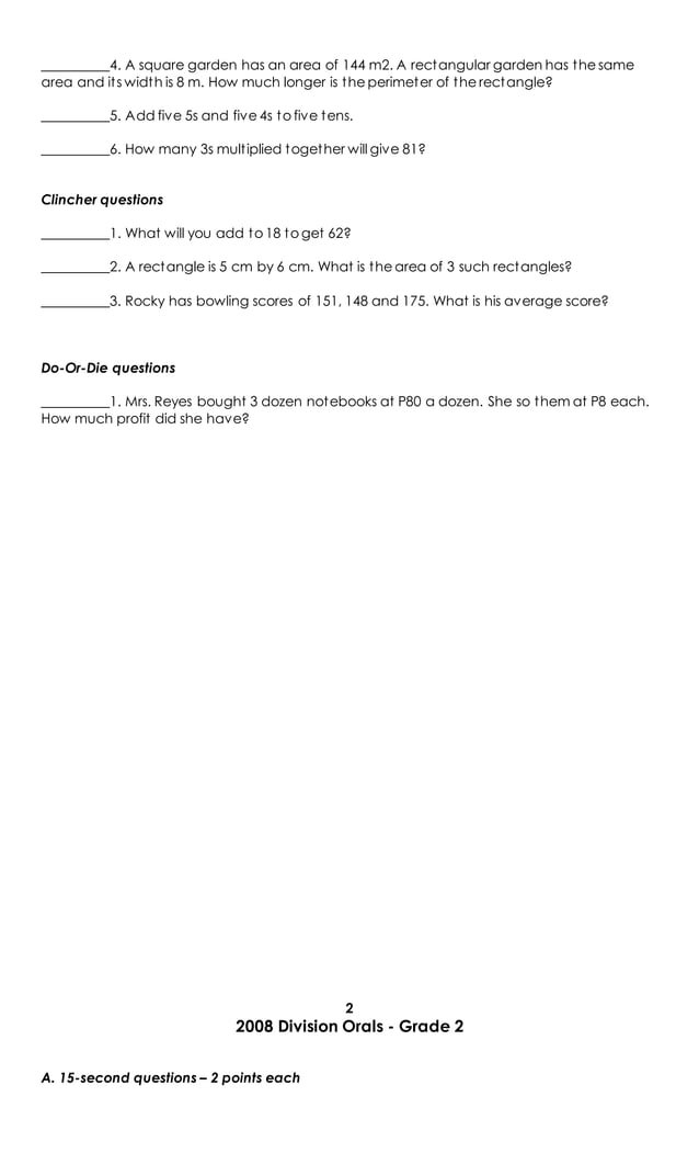 Grade 2 Math MTAP Reviewer | PDF | Desserts and Baking | Food & Drink