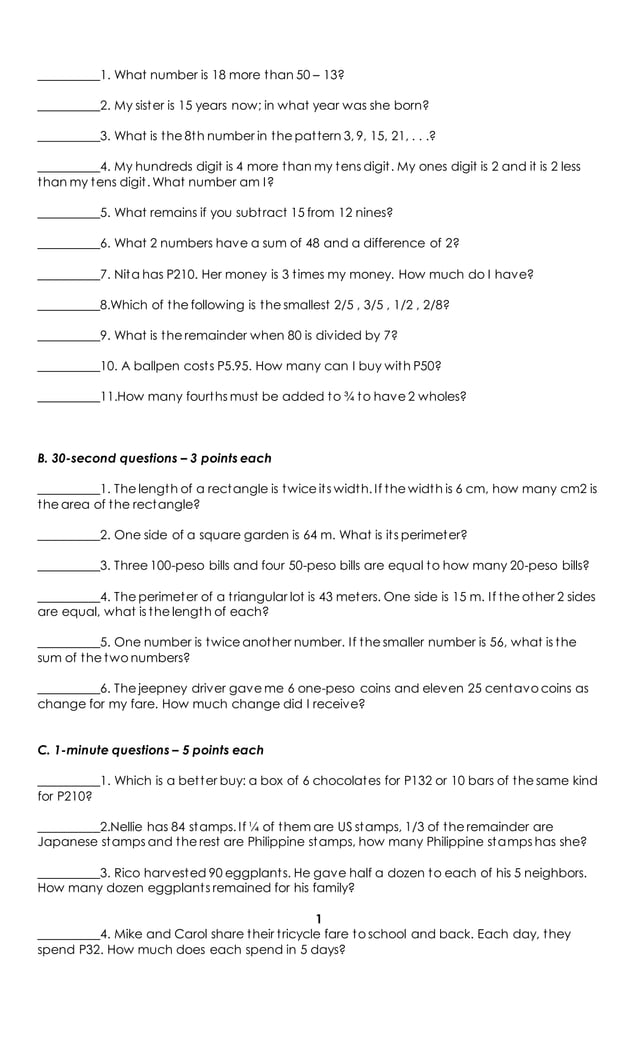 Grade 2 Math MTAP Reviewer | PDF | Desserts and Baking | Food & Drink