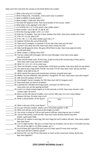 Grade 2 Math MTAP Reviewer | PDF