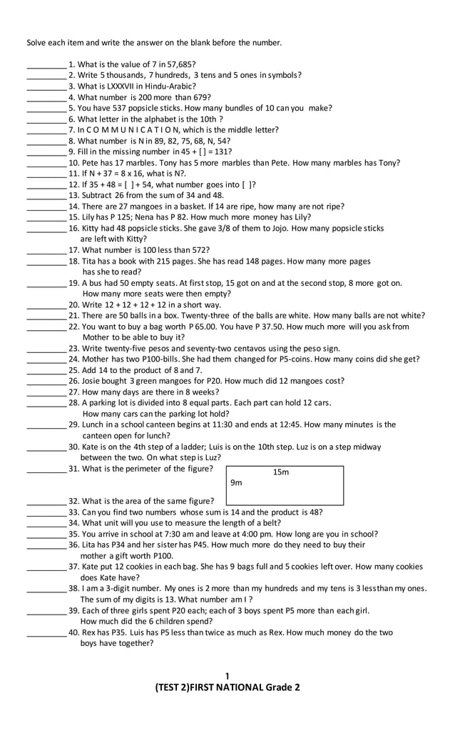 Grade 2 Math MTAP Reviewer | PDF | Desserts and Baking | Food & Drink