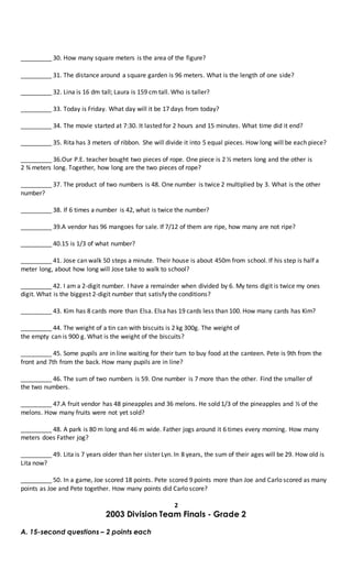 Grade 2 Math MTAP Reviewer | PDF