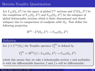 Berezin-Toeplitz Quantization On Coadjoint orbits | PDF