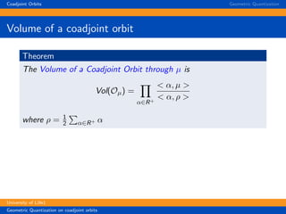 geometric quantization on coadjoint orbits | PDF