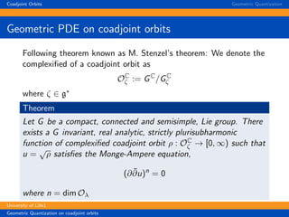 geometric quantization on coadjoint orbits | PDF | Physics | Science