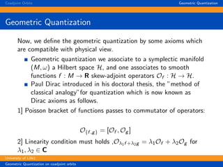 geometric quantization on coadjoint orbits | PDF | Physics | Science