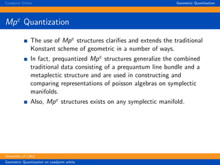 geometric quantization on coadjoint orbits | PDF | Physics | Science
