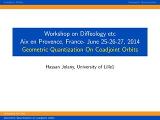 geometric quantization on coadjoint orbits | PDF | Physics | Science