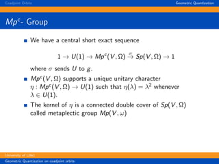 geometric quantization on coadjoint orbits | PDF | Physics | Science