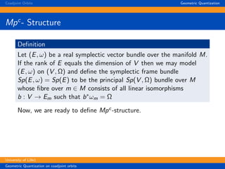 geometric quantization on coadjoint orbits | PDF | Physics | Science