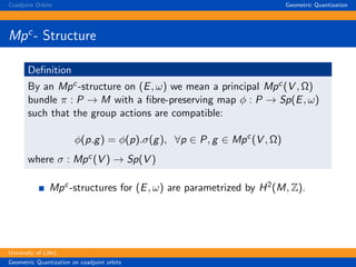 geometric quantization on coadjoint orbits | PDF | Physics | Science