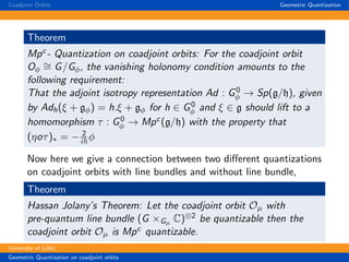 geometric quantization on coadjoint orbits | PDF | Physics | Science