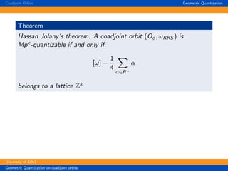 geometric quantization on coadjoint orbits | PDF | Physics | Science