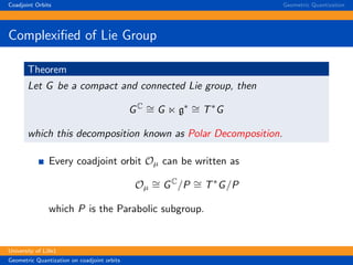 geometric quantization on coadjoint orbits | PDF | Physics | Science