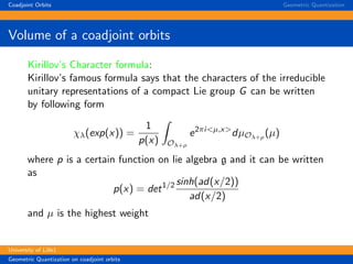 geometric quantization on coadjoint orbits | PDF | Physics | Science