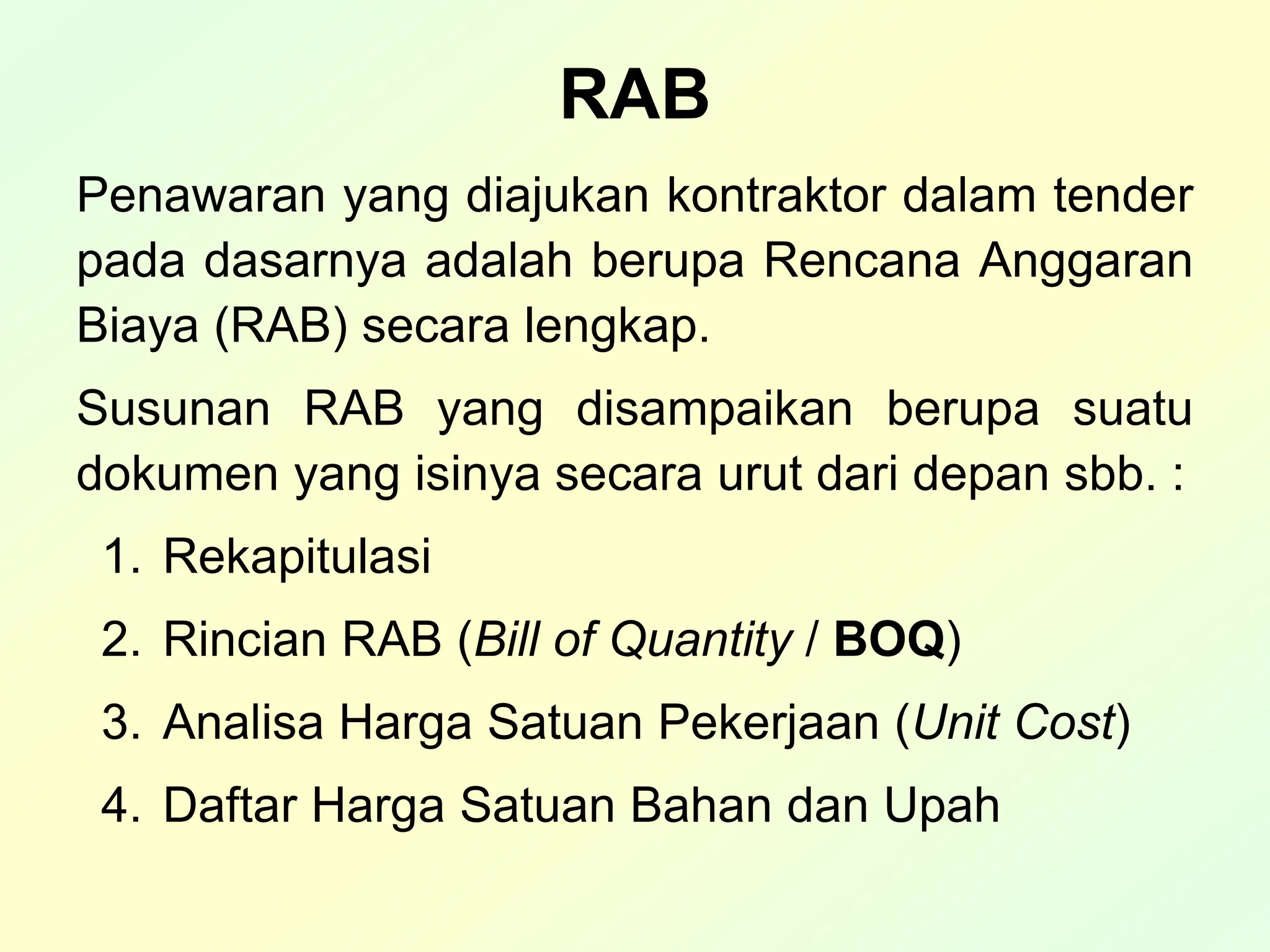 Perencanaan dan analisa Rab kontruksi .ppt