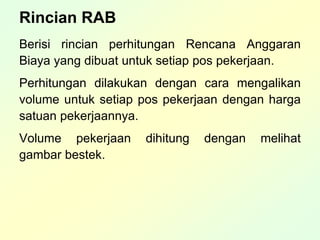 Perencanaan dan analisa Rab kontruksi .ppt