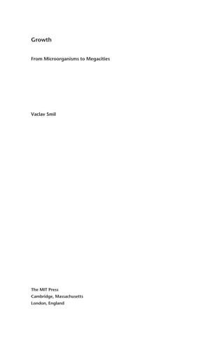 Growth - From Microorganisms to Megacities | PDF