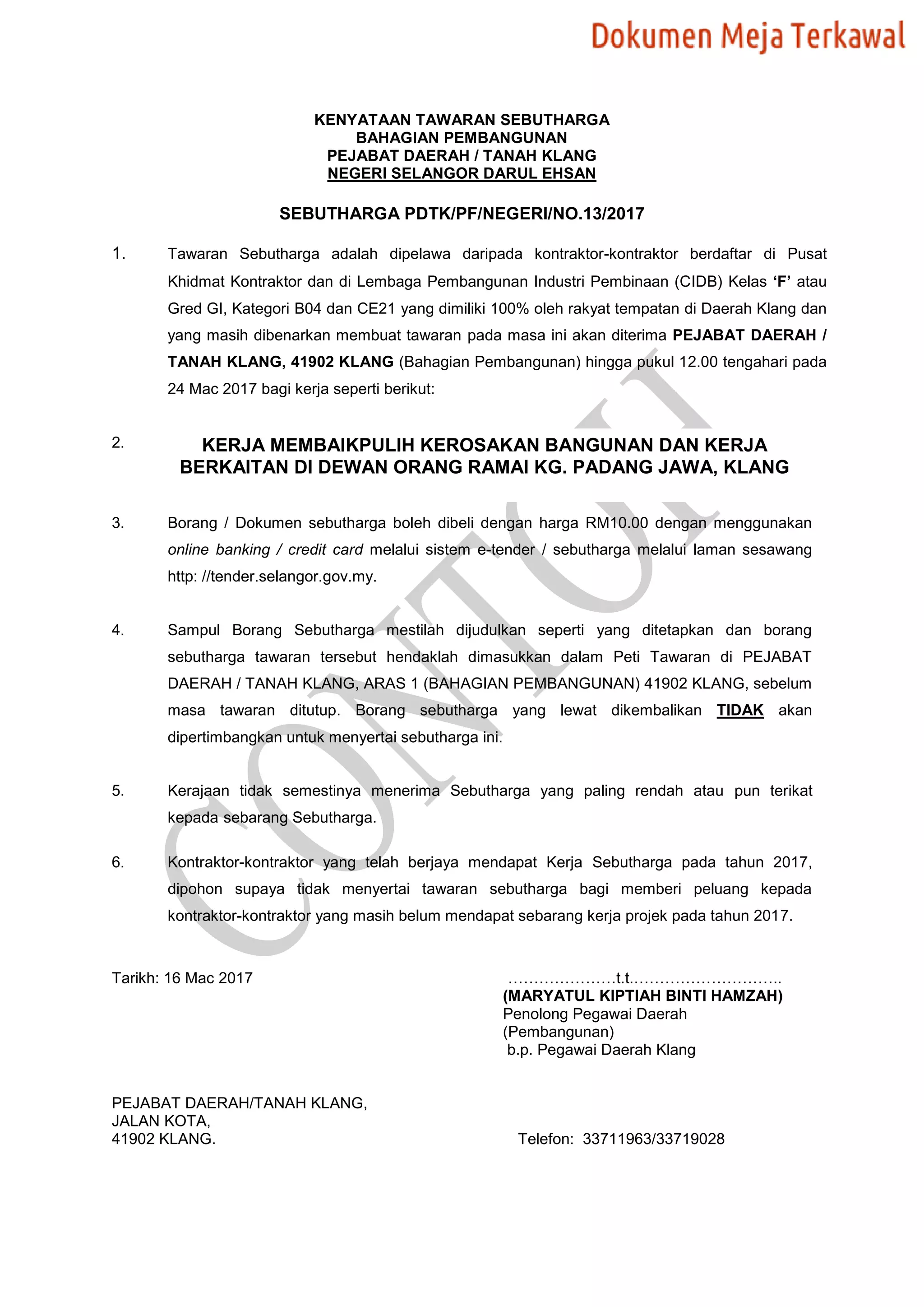 Dokumen 132017 contoh bq | PDF