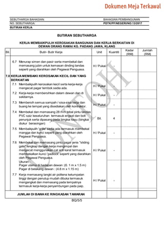 Dokumen 132017 contoh bq | PDF