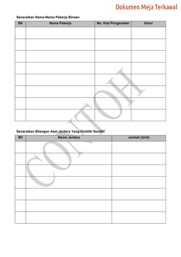Dokumen 132017 contoh bq | PDF