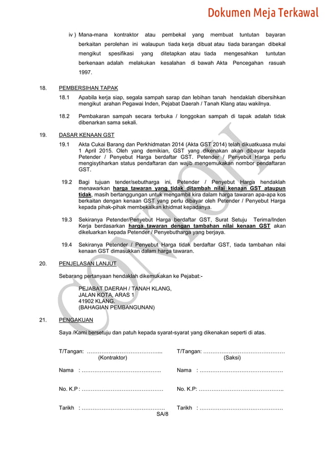 Dokumen 132017 contoh bq | PDF
