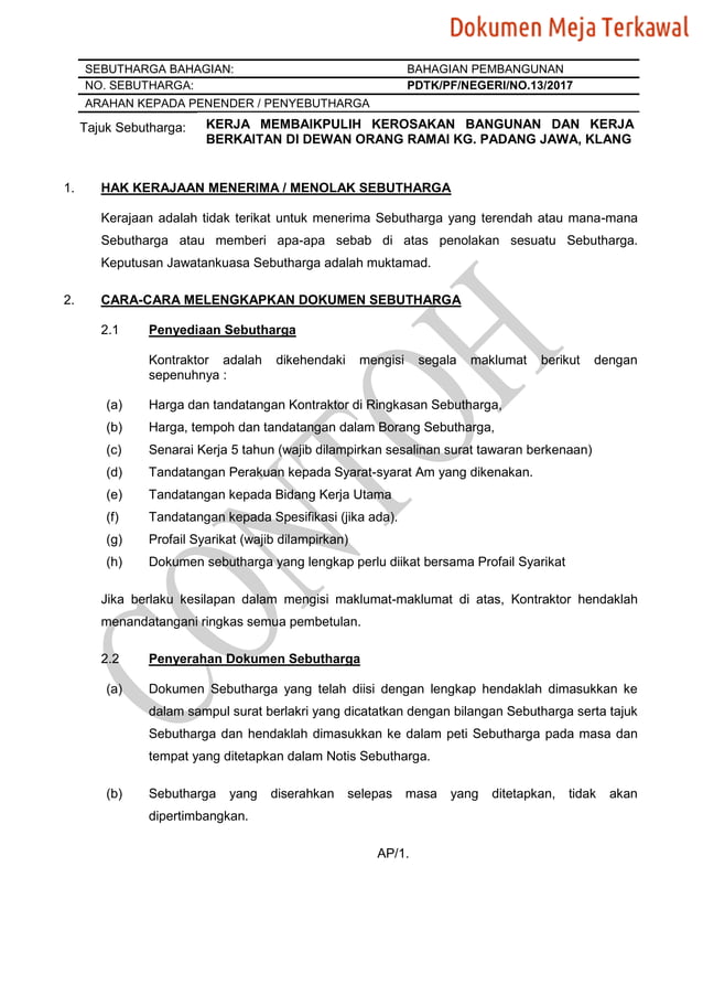 Dokumen 132017 contoh bq | PDF