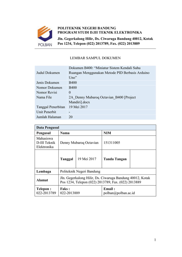 Dokumen Proyek Mandiri : Miniatur Sistem Kendali Suhu Ruangan ...