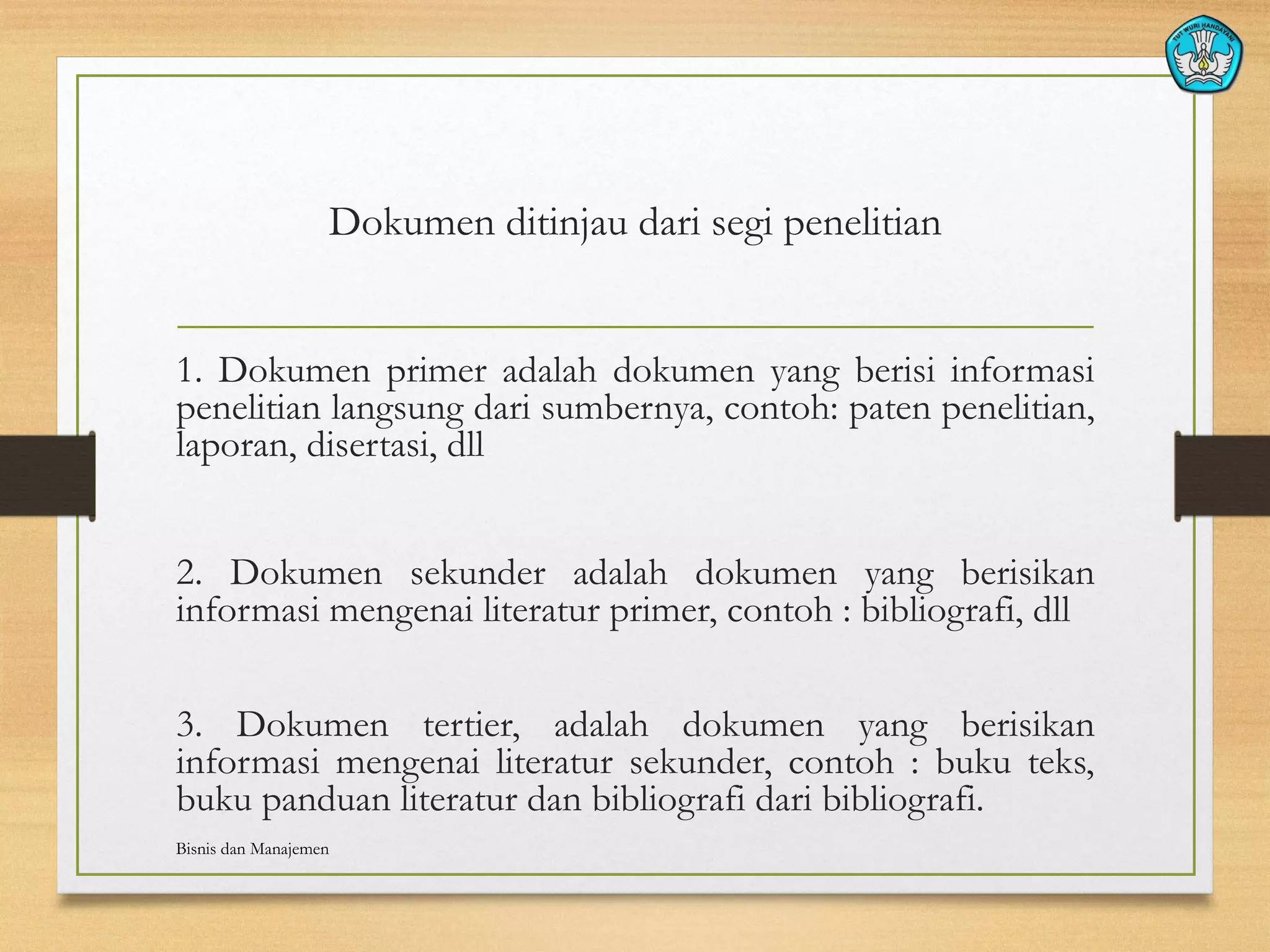Dokumen dan dokumentasi | PPT