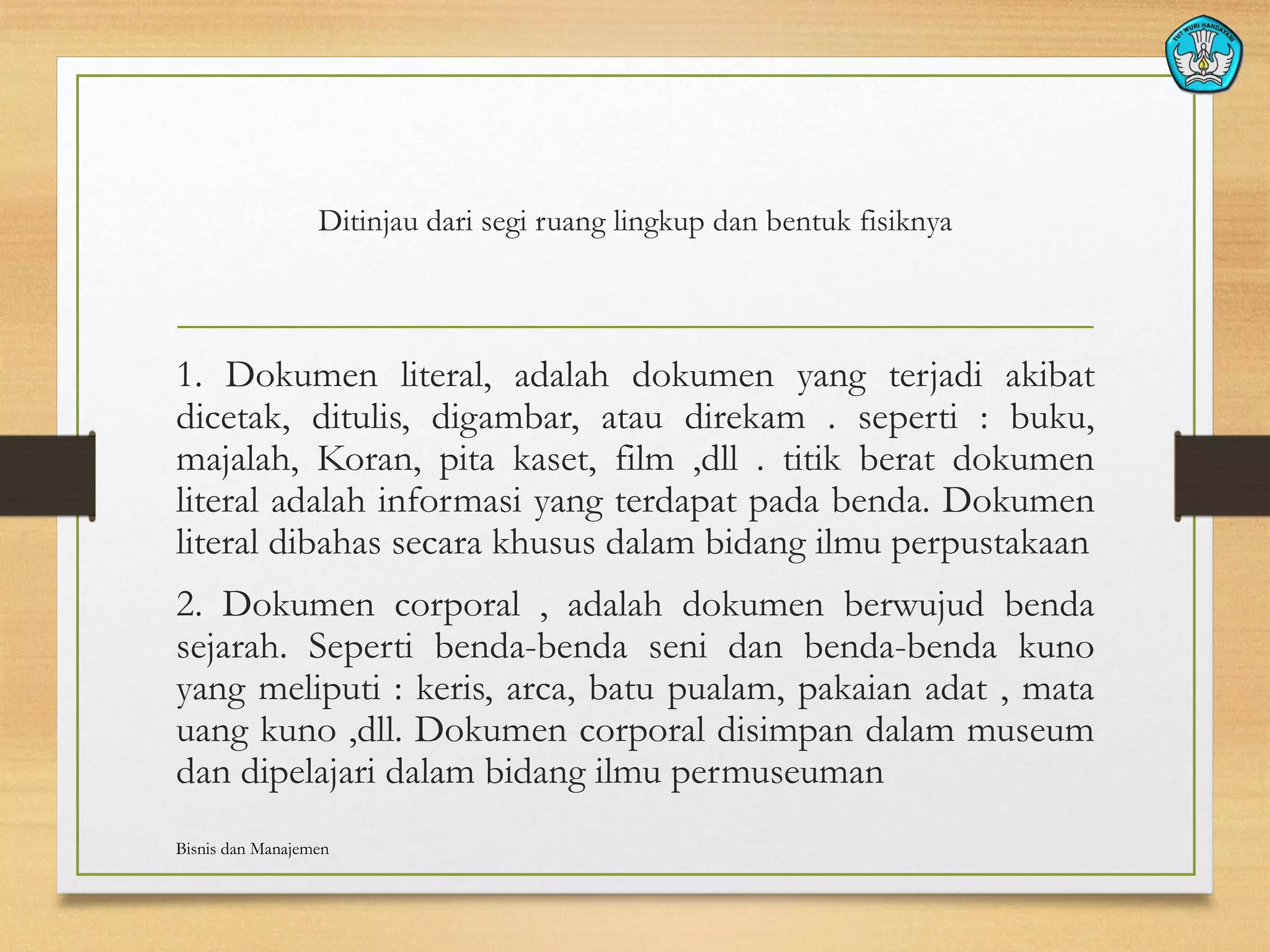 Dokumen dan dokumentasi | PPT