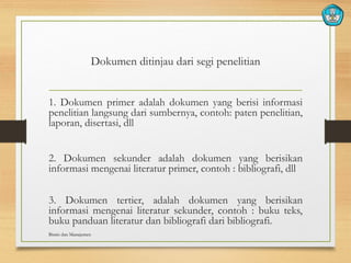Dokumen dan dokumentasi | PPT