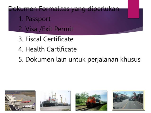 dokumen dan perjalanan wisata | PPT