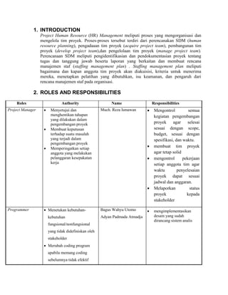 PM human resource management | DOCX