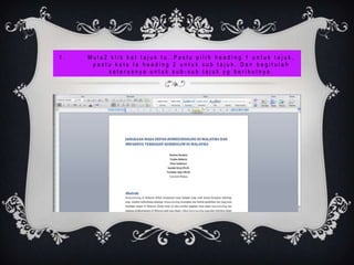 Dokumen map & table of content | PPTX