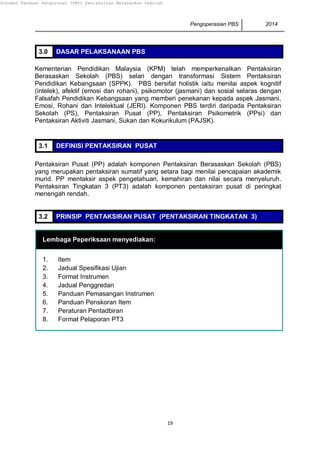 Panduan Pengurusan PBS Kementerian Pelajaran Malaysia | PDF
