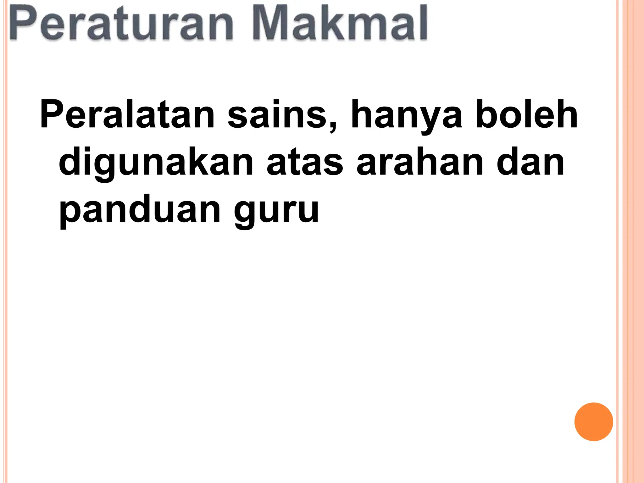 dokumen peraturan makmal sains sekolah menengah | PPT
