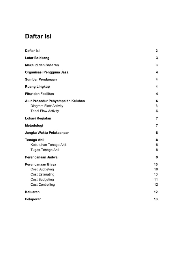Dokumen perencanaan proyek | PDF