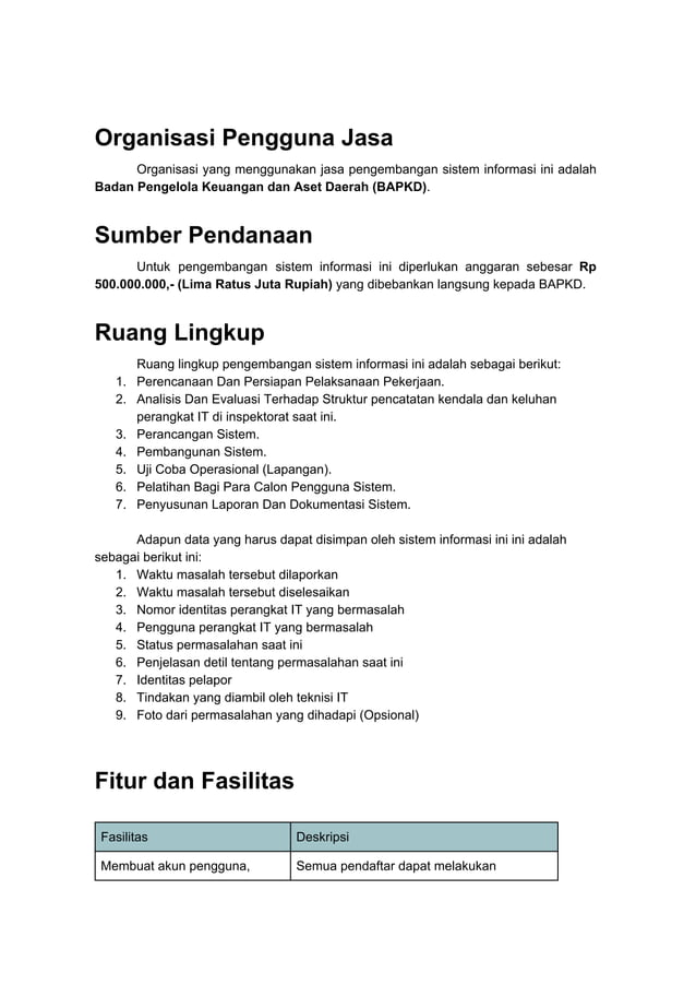 Dokumen perencanaan proyek | PDF