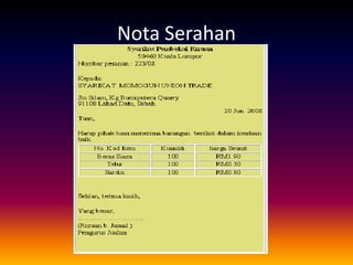 Dokumen perniagaan dalam negeri | PPTX
